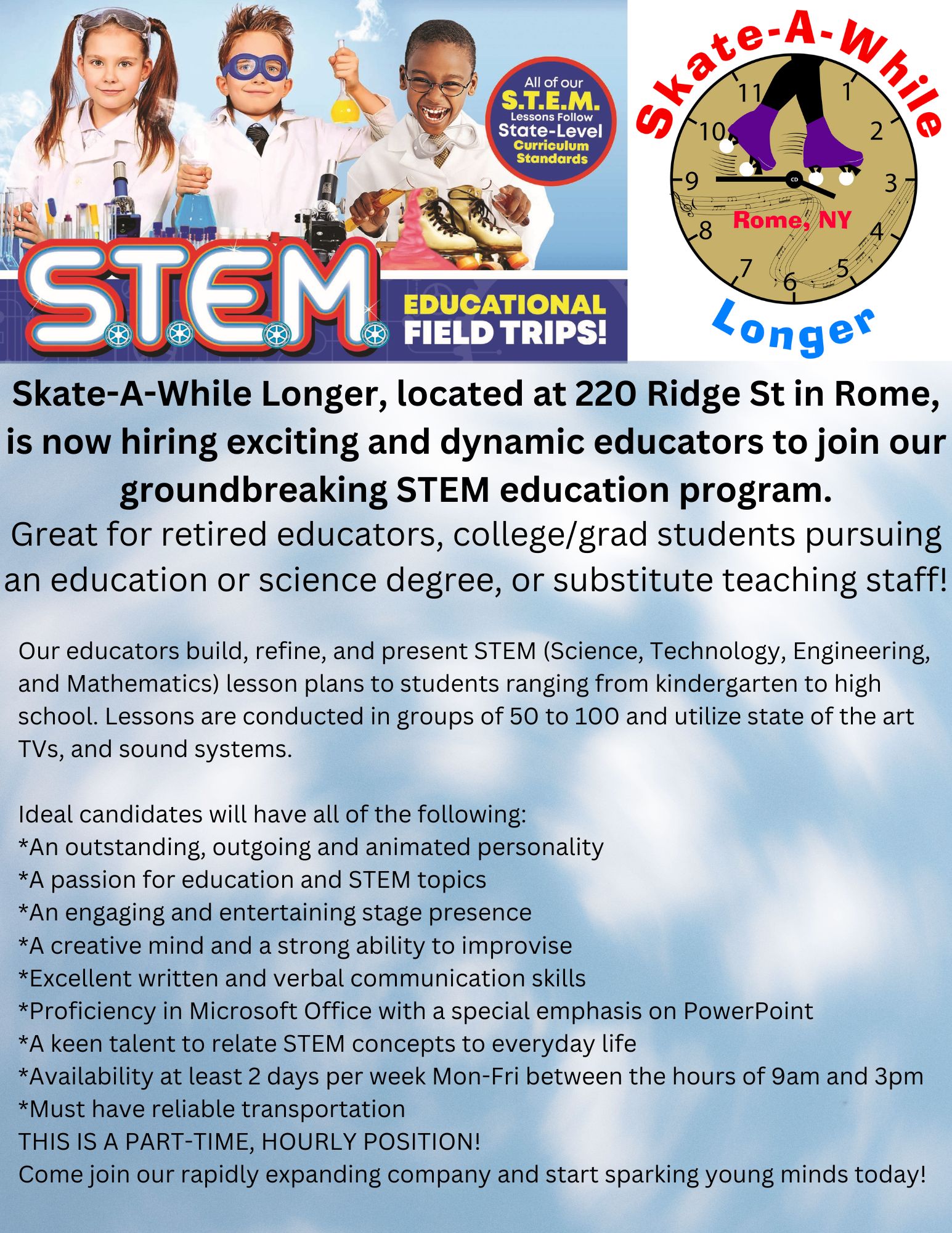 STEM – Skate-A-While Longer LLC